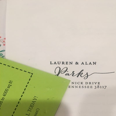 Calligraphy Handwriting Script Custom Return Address Stamp - Etsy