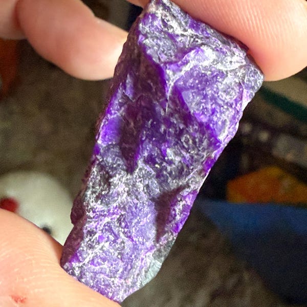 5.7" AAA Gel Sugilite 1.7 LB, RARE Semi Precious Sugilite Gemstone ...