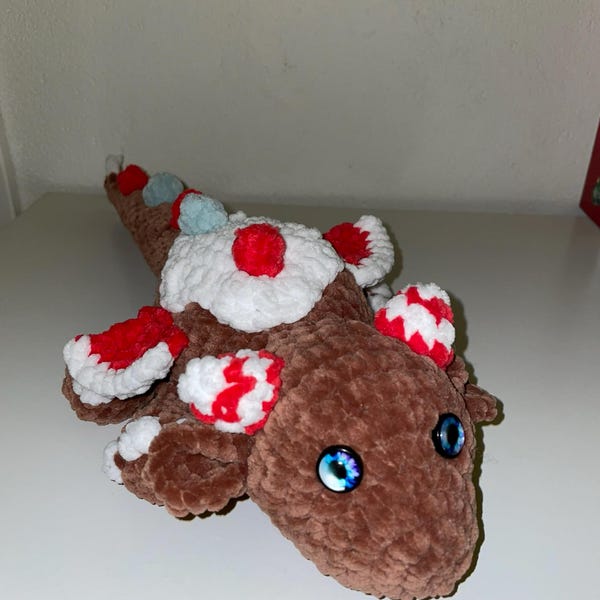 Gingerbread Dragon Crochet Pattern PDF - Amigurumi, Chunky Yarn, Decor ...