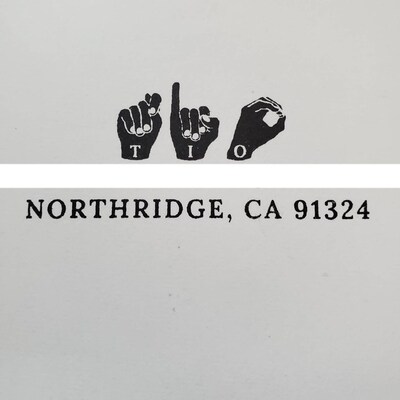 Custom ASL Return Address Stamp Self Inking Sign Language - Etsy