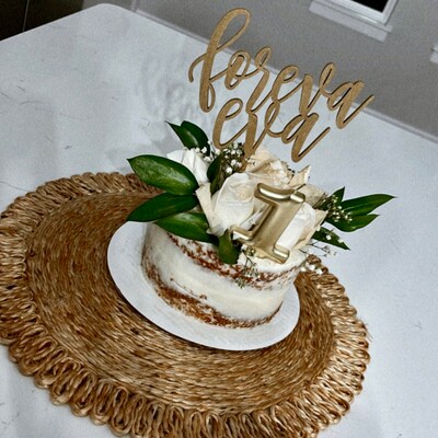 Foreva Eva Wedding Cake Topper, 6.5w Inches VERSION 2, Forever Topper ...