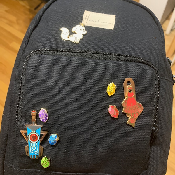 Mini Gem Pins | Crystal Cute Mini Multicolor Gamer Diamond Enamel Pins | Money Gemstones Pin ...