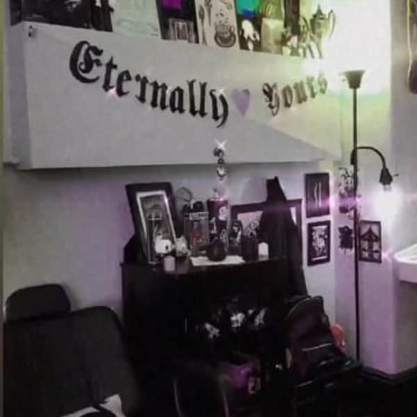 Eternally Yours Banner ∙ Wedding Banner∙ Gothic Letters / Goth Sign ∙ ...