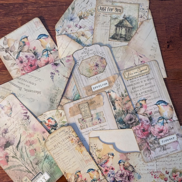 Junk Journal Tabs, Vintage Ephemera Kit, Distressed Numbers, Steampunk ...