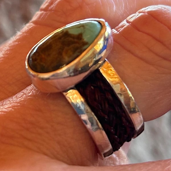 Custom Horsehair Ring, 9ct Gold Horsehair Ring,rose Gold Horse Hair ...