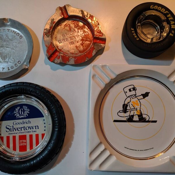 Vintage 1930's Goodyear Service Advertising License Plate Topper Sign ...