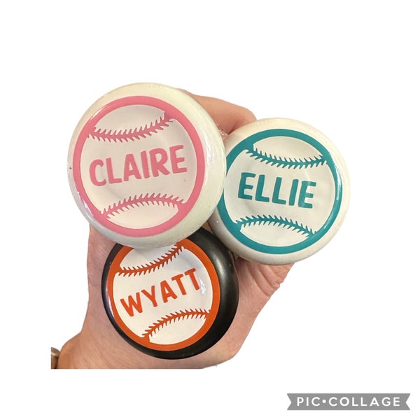 Bat Knob Decal Sticker With Name for Baseball/softball/ Tball 1 3/8 ...