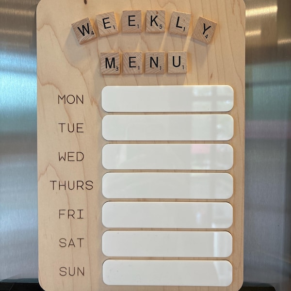 Weekly Meal Planner Dry Erase Sign Fridge Magnet Arch Sign Housewarming ...