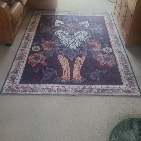 Art Deco House Fly Rug, Bug and Flowers Vintage Rug, Floral Persian Rug ...