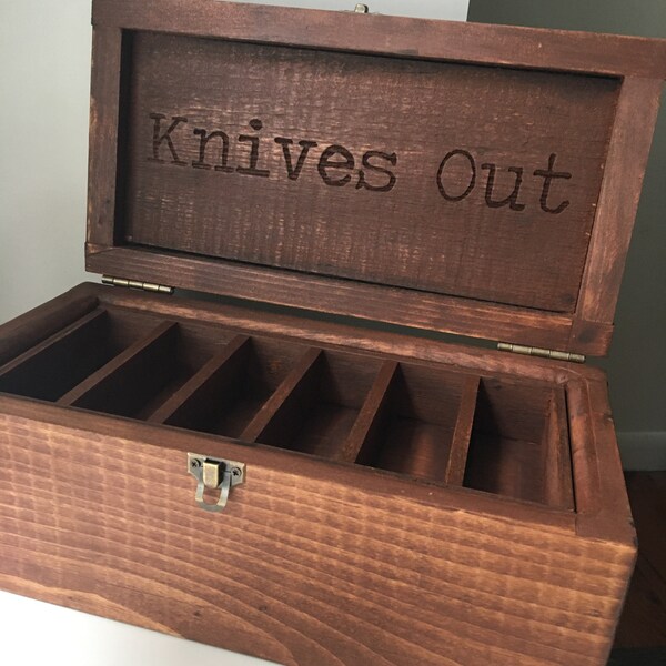 Pocket Knife Box With Removable Tray, Divided Knife Case, Gifts for Dad ...