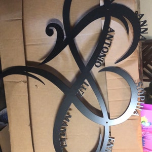 Personalized Infinity Heart Metal Sign Infinity Sign | Etsy