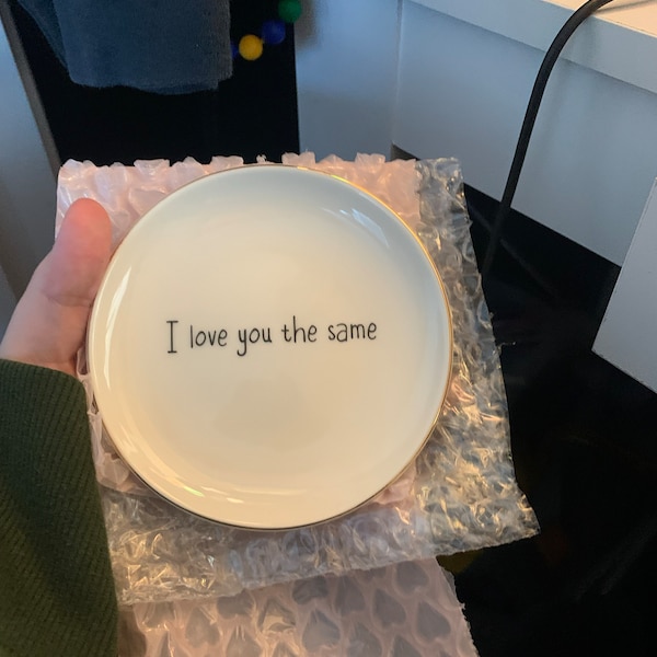 Personalized Text/photo JEWELRY DISH, Design Your Own Ring Dish, Custom ...