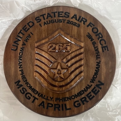 USMC Staff NCO Series Carved Wood Plaque Sergeant Major Retirement ...