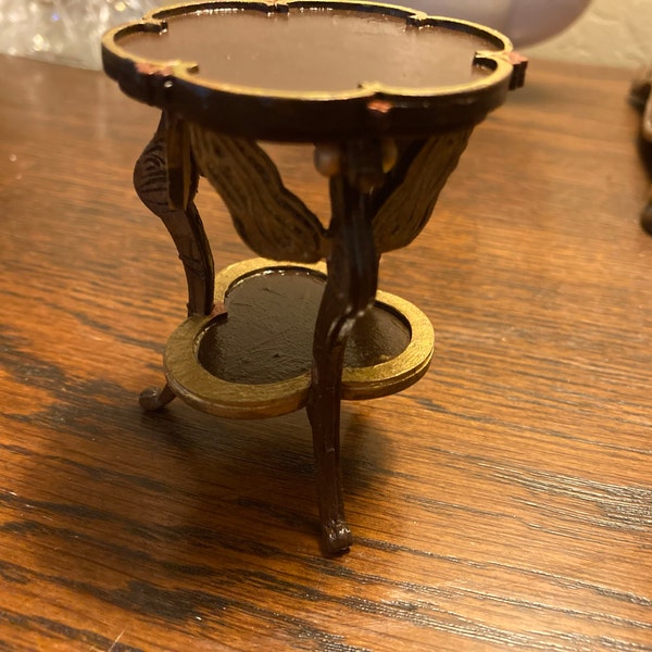 1:12 Dollhouse Miniatures Art Nouveau Table Diy Kit, Dragonfly Emile ...