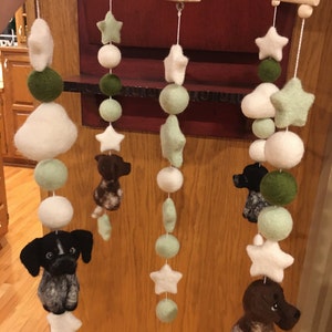 Customized Felted Baby Mobile. Nursery Felted Mobile With | Etsy