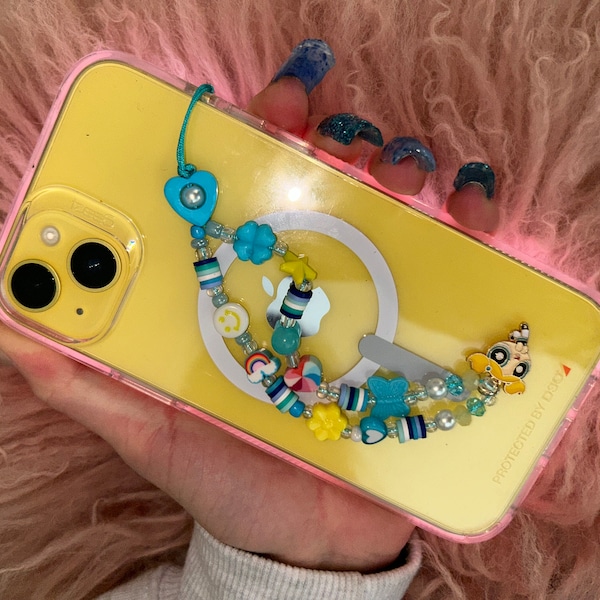 Powerpuff Girls Custom Phone Strap - Beaded Phone Charm Lanyard ...