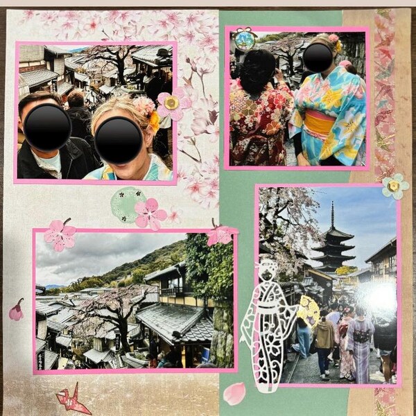 Japanese, Chinese Geisha Die Cut Paper Girl, 5 Pieces, 4" Tall ...