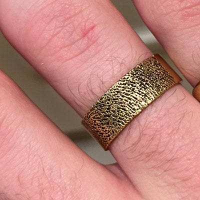 Custom Fingerprint Ring Actual Fingerprint Band - Etsy