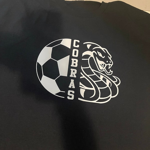 Cobras SVG Soccer Cobra Soccer Mom School Spirit Middle Junior T-shirt ...