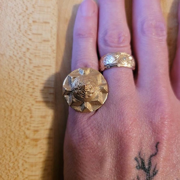 Arthritis Ring for Lateral Deviation, Splint Thumb Ring, Silver and Brass Tiny Hyper Mobility ...