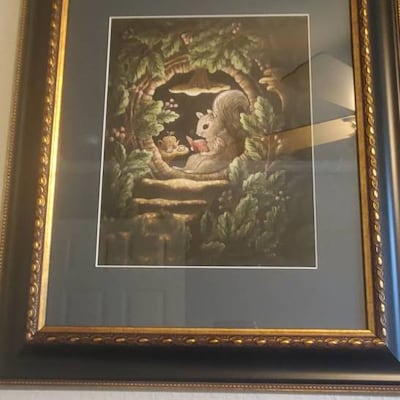 Squirrel Reading Art Print, Forest Kid's Room Decor, Squirrel ...