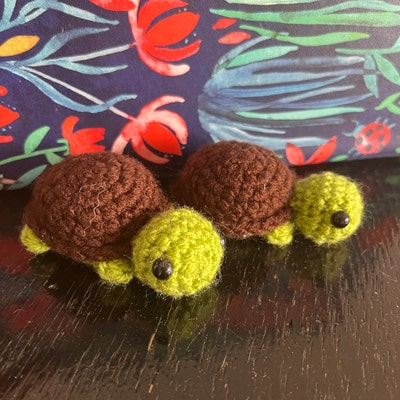 No-sew Turtle Crochet Pattern. No Sew Amigurumi Turtle. Mini Crochet ...
