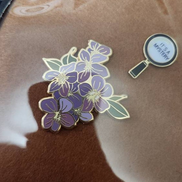 Forget Me Not Pin, Botanical Enamel Pin, Blue Flower Artwork, Original ...