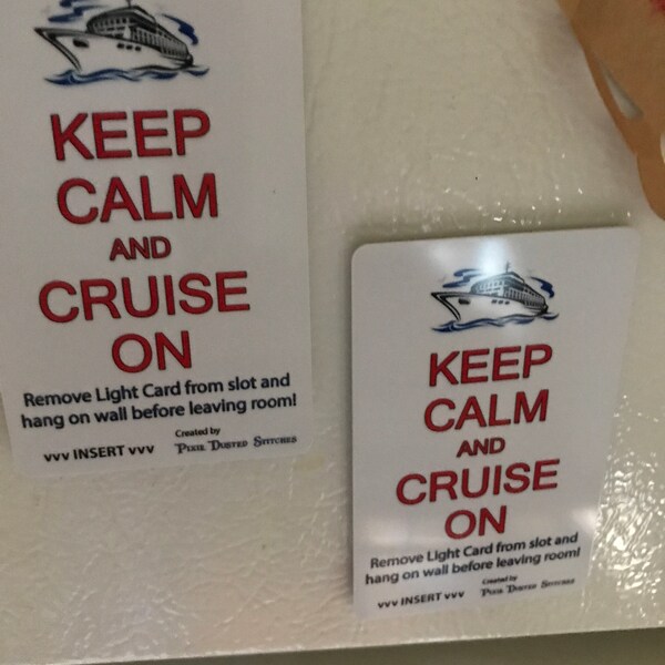 Cruise Light Card®: Key Switch Activator - Keep Calm and Cruise On - Etsy