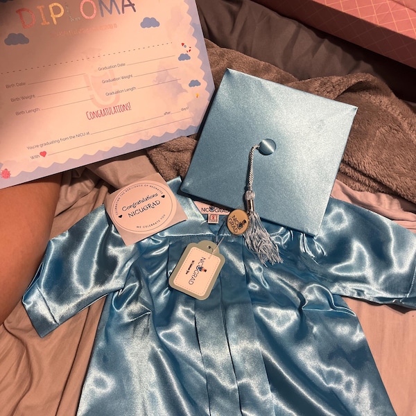 NICU Graduation Cap and Gown Set, Baby Preemie Outfit - Etsy