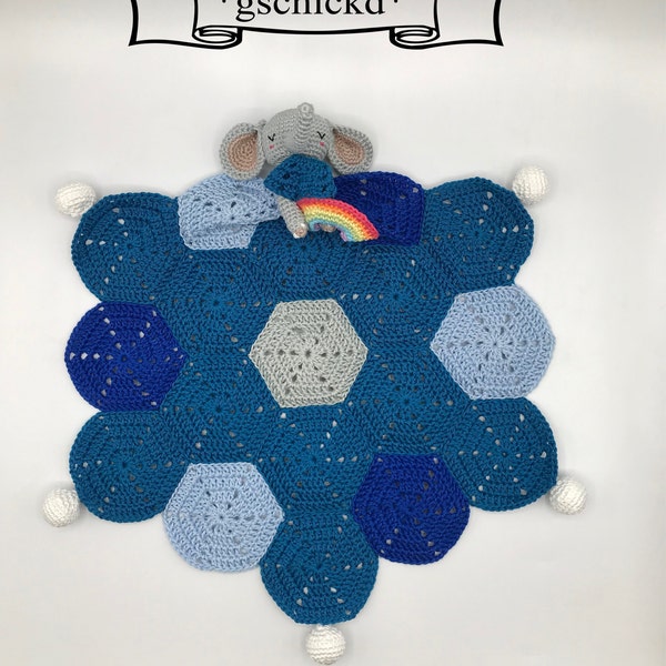 CROCHET PATTERN Joe the Elephant Crochet Amigurumi Lovey Security ...