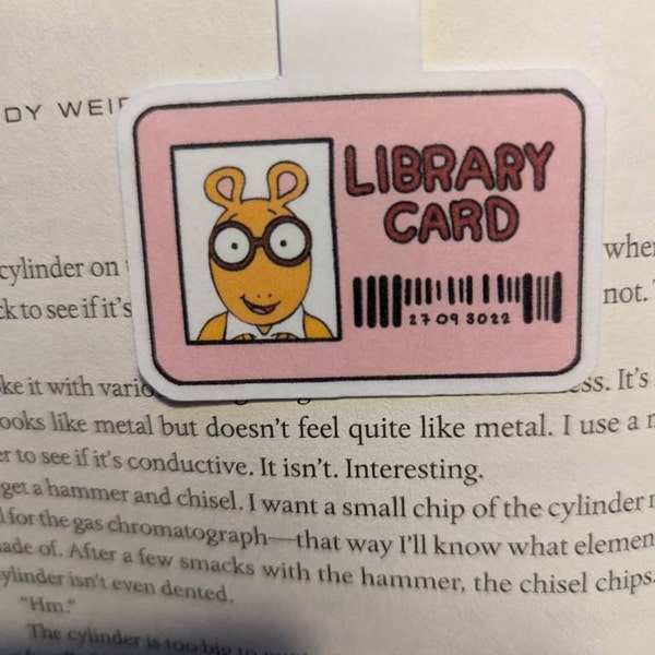 Arthur Library Card Keychain: Personalized Book Lover Gift - Etsy