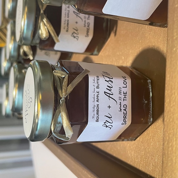 Personalized Mini Jam Favors: Rustic Wedding & Bridal Shower (1.5oz or ...