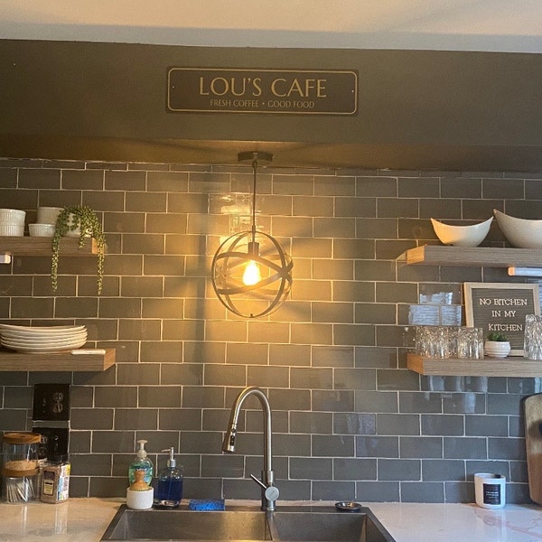 Cafe Sign, Personalized Fresh Coffee Good Food Sign, Custom Barista ...