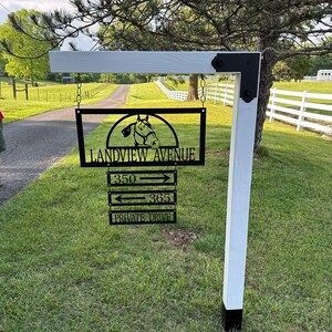 Address Sign Post, Wooden Hanging Sign Post, Home Address Sign Post for ...