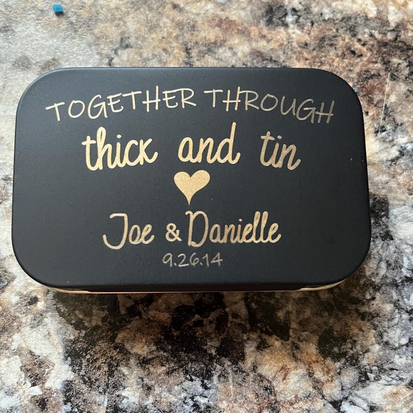 Personalized Gift Metal Tin Box - Metal Engraved Gift for Men and Women ...