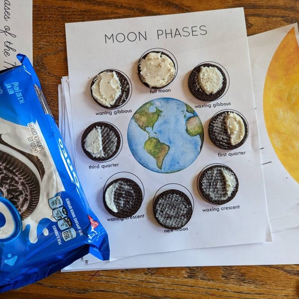 Moon Phases and Lunar Unit Study BUNDLE - Etsy