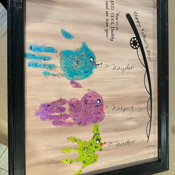 My First Day of Preschool Handprint Art. First Day of School Craft ...