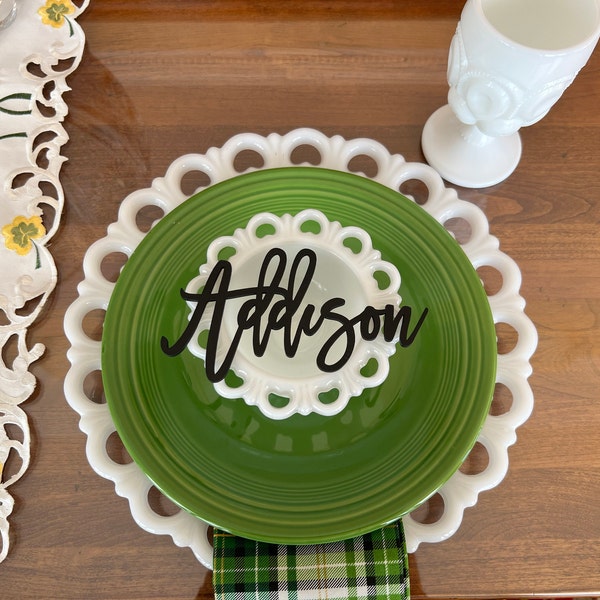 Personalized Wood Names, Guest Place Card, Large Name Plate ...