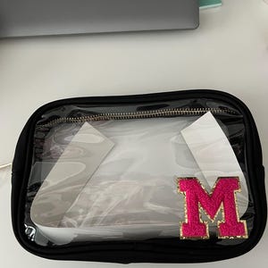 Clear Bags for Letter Patches Initial Makeup Bags Cosmetic Bag Brides ...