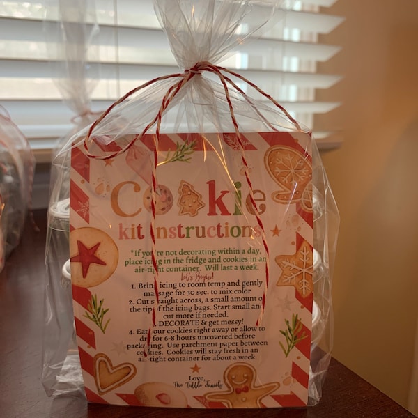 Editable Cookie Kit Instructions Cookie Exchange Decorating Party DIY ...