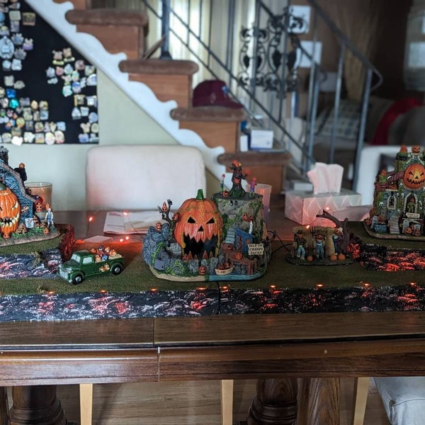 Halloween Village Display Platform for Spooky Town Lemax Dept56 24x14 ...