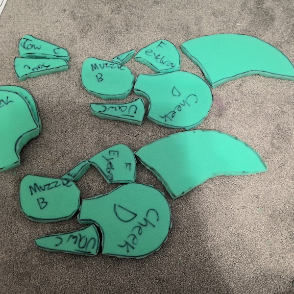 DIGITAL Manokit Foam Head Base Pattern/template for Fursuits - PDF ...