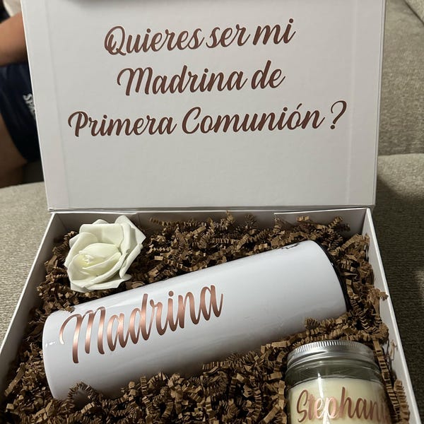 Quieres Ser Mi Madrina De Bautizo Madrina Proposal in Spanish Bautizo ...