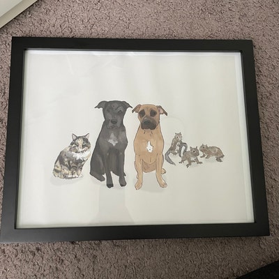 Sheepadoodle Illustration / Doodle Dog Drawing / Pet Lovers Gift / Life ...