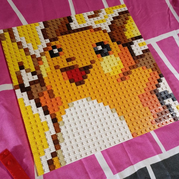 Customize Pokemon Digimon Cartoon Pixel Art Portrait 10x10 Pixel Puzzle Wall Decor Ts