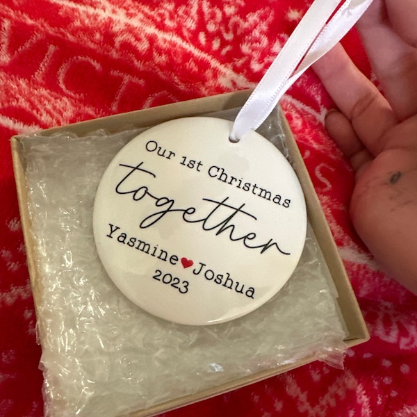 First Christmas Together Ornament, Girlfriend Gift, Boyfriend Gift ...