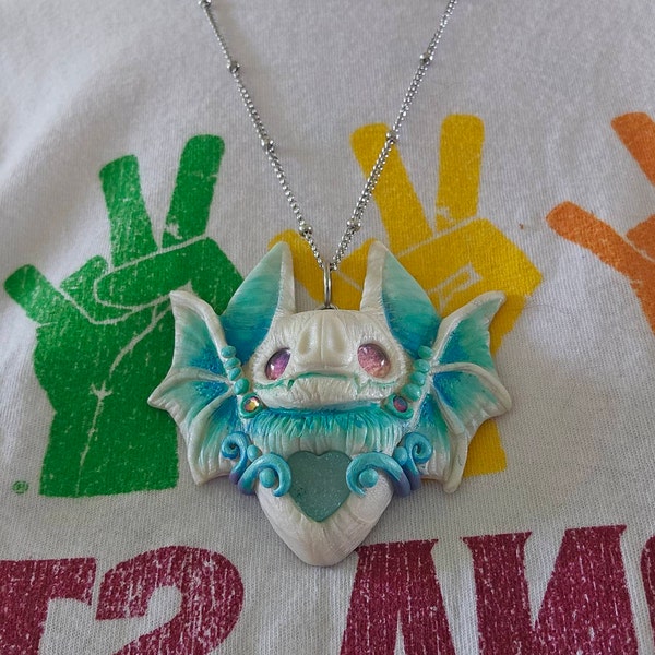 Retro Alien Pendant Necklace-hand Sculpted Kawaii Alien Face Charm ...