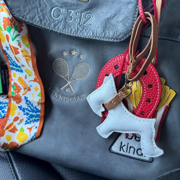 Leather Name Charm, Alphabet Bag Charm, Personalized Leather Keychain ...