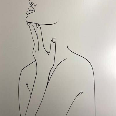 Woman Wall Decal. Abstract Woman Wall Decal. Beautiful Woman - Etsy