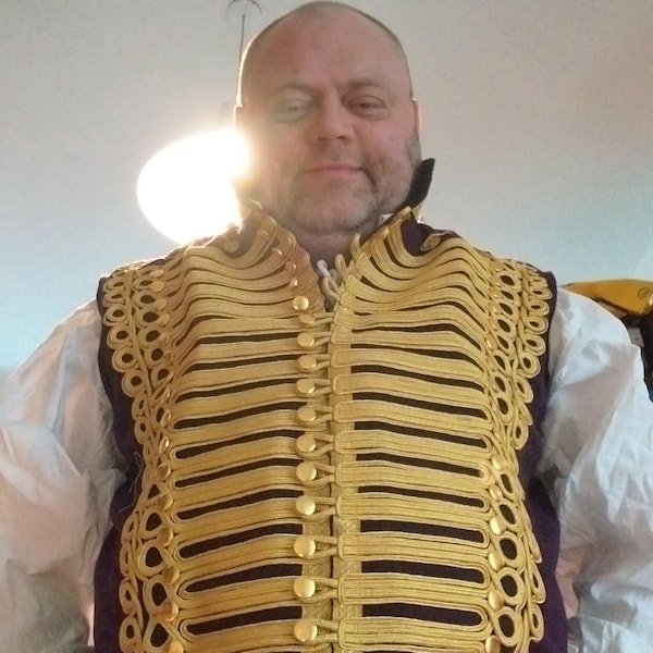 Men's Napoleonic Hussar Jackets Blue, Hussar Military Uniform Wool ...